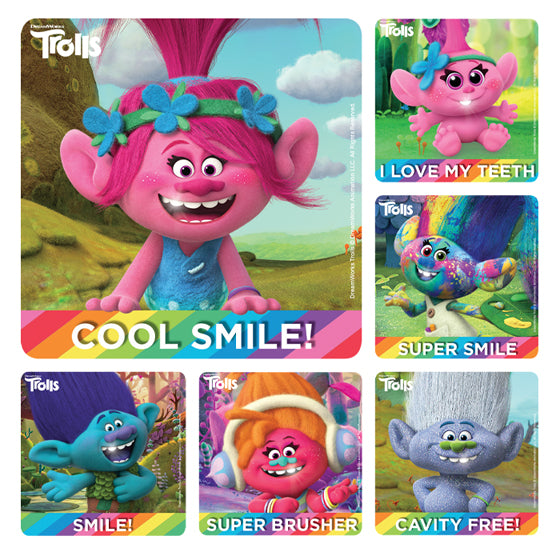 Sherman Specialty PS748 Trolls Patient Stickers, 100 Stickers Per Roll ...